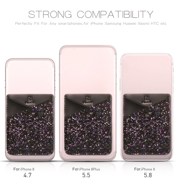 Accessories | New Silver Iridescent Phone Card Holder Wallet | Poshmark